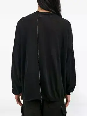 Isabel Benenato Exposed-seam Crew-neck Sweater