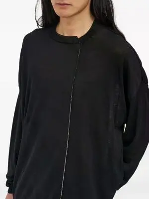 Isabel Benenato Exposed-seam Crew-neck Sweater