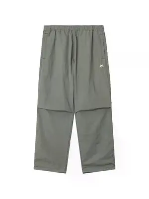 CHOCOOLATE Logo-patch Straight-leg Trousers - Grey