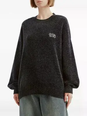 FINGERCROXX Logo-embroidered Chenille Sweater