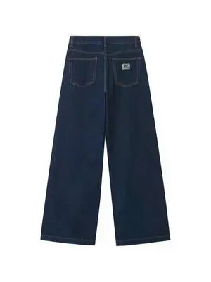 CHOCOOLATE Contrast-stitch Logo-embroidered Jeans