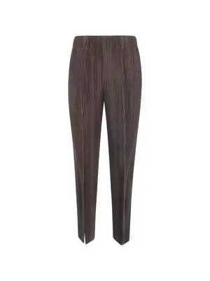 Issey Miyake Plissé-effect Tailored Trousers - Brown