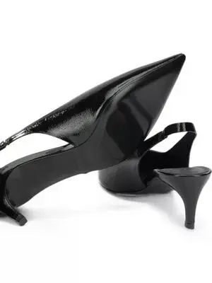 DEL CARLO Paris 12103 Patent-finish Slingback Pumps