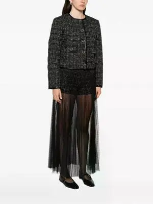 TWINSET Bouclé Leather-trim Jacket