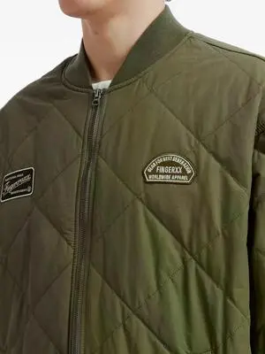 FINGERCROXX Diamond-quilted Logo-patch Jacket