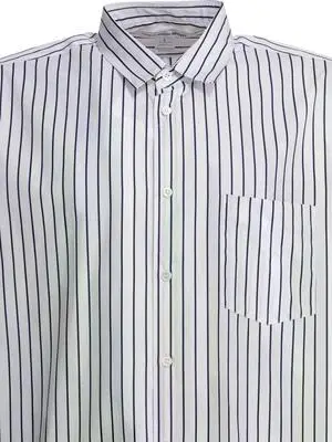 Comme Des Garçons Striped-pattern Pocket-detail Shirt