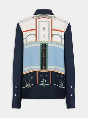 CALLAS MILANO Billie Scarf Back Shirt Navycombo