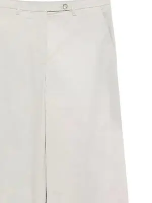Emporio Armani Wide-leg Cotton Trousers