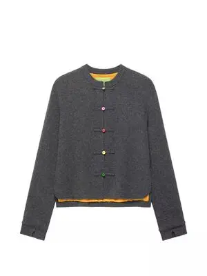 Shanghai Tang Cashmere Cardigan - Grey