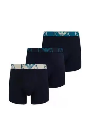 Emporio Armani Logo-waistband Boxers - Blue
