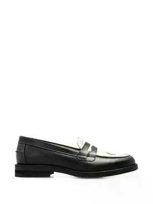 DUKE + DEXTER Wilde Lip-print Leather Loafers