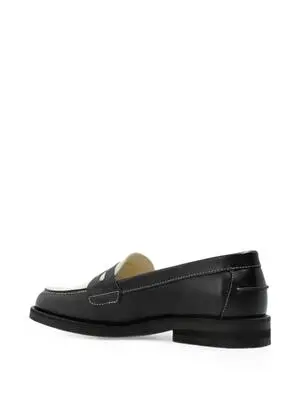 DUKE + DEXTER Wilde Lip-print Leather Loafers