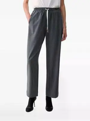 Liu Jo Pinstriped Trousers With Lace Insert
