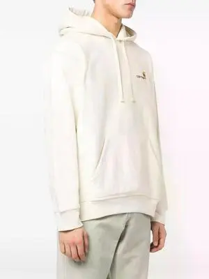 Carhartt Work In Progress American Script Logo-embroidered Hoodie - Neutrals
