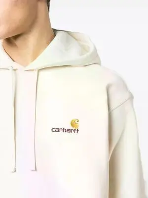 Carhartt Work In Progress American Script Logo-embroidered Hoodie - Neutrals
