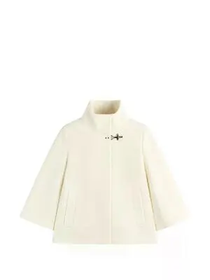 FAY Lobster-claw Fastening Funnel-neck Jacket - White