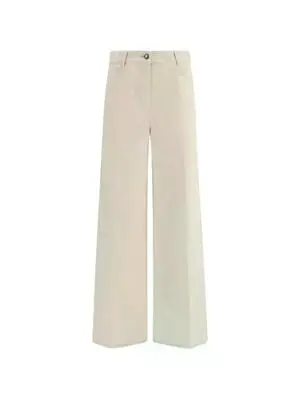 FORTE_FORTE Flocked Wide-leg Jeans - Neutrals
