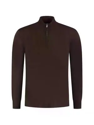 ZANONE Flexwool Half-zip Sweater - Brown