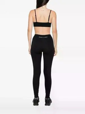 Sporty & Rich Logo-print Ruched Sports Bra