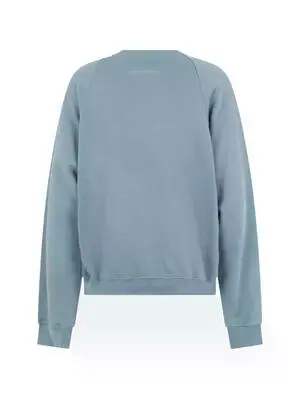 MAISON MARGIELA Logo-print Deconstructed Sweatshirt - Blue