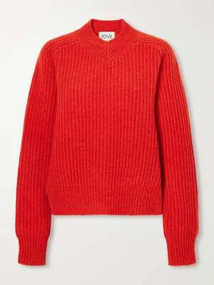 Tove Eilis Ribbed-knit Wool Sweater - Red