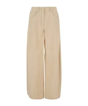 Brunello Cucinelli Brunello Cucinelli Wide-Leg Corduroy Pants No