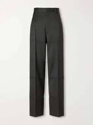 Phoebe Philo Wool And Mohair-blend Gabardine Straight-leg Pants