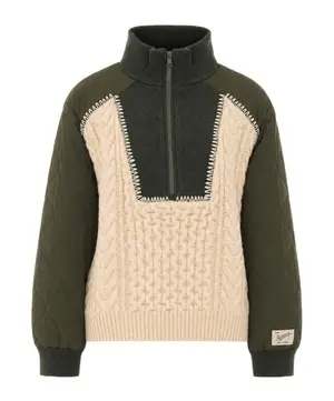 Sea Quilted Cable-knit Sweater - No