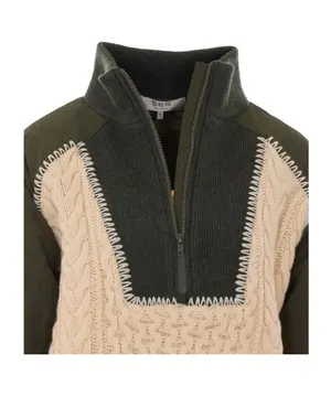Sea Quilted Cable-knit Sweater - No