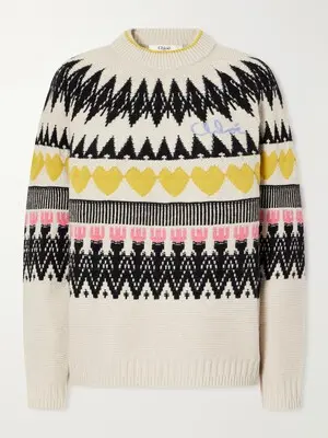 Chloé Fair Isle Wool Sweater