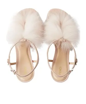 Fendi Noir Light Leather Sandals