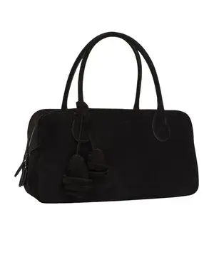 Magda Butrym Brigitte In Suede With Flower Charm - Black