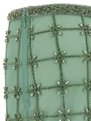 Pinko New Carrieri Embellished Tulle Skirt - Green