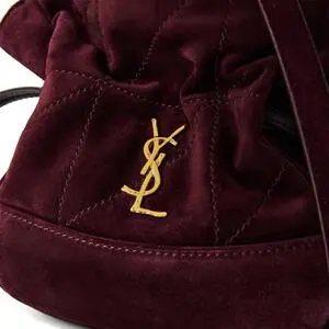 Saint Laurent Suede Drawstring Bucket Mini Bag