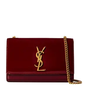 Saint Laurent Patent Flap Crossbody Bag - No