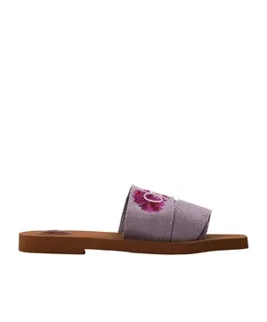 Chloé Fabric Slide Sandals - No