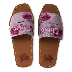 Chloé Fabric Slide Sandals - No