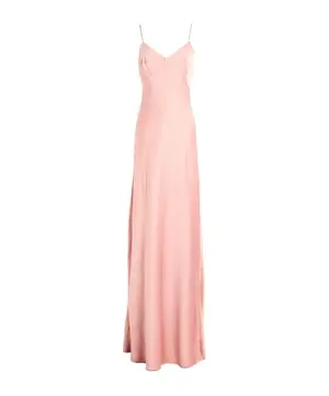 Max Mara Sleeveless Solid Satin Dress - No