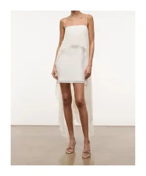 Staud Bead-embellished Tiered Mini Dress
