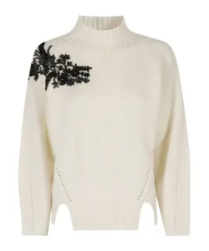 ERMANNO FIRENZE Embellished Turtleneck Sweater - No