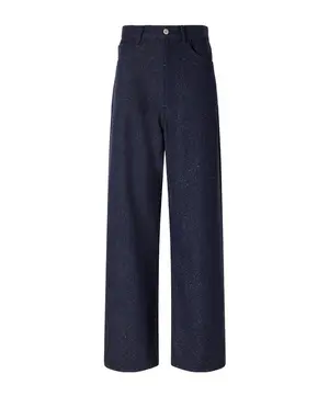 Auralee Casual Trousers With Belt Loops - Deep Navy Blue