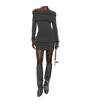 JEAN PAUL GAULTIER Off-the-shoulder Knit Dress