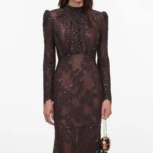 SELF-PORTRAIT Long-sleeved Dress