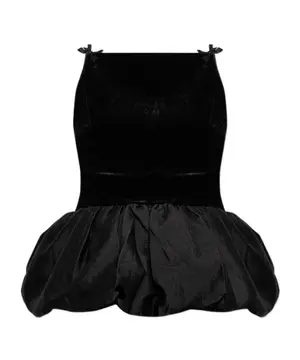 SELF-PORTRAIT Velvet Peplum Top