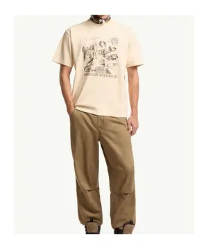Moncler Mountain Landscape Print Cotton T-shirt