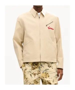 Kenzo Varsity' Embroidered Genderless Workwear Blouson In Cotton