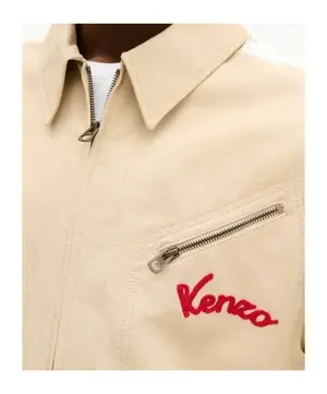 Kenzo Varsity' Embroidered Genderless Workwear Blouson In Cotton