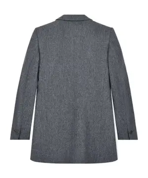 Giorgio Armani Double-breasted Jacket In Virgin Wool Flannel And Cashmere