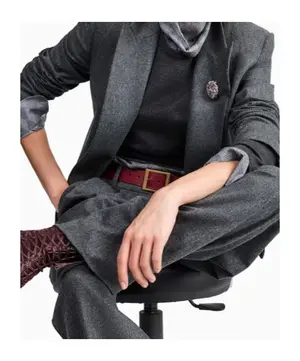 Giorgio Armani Double-breasted Jacket In Virgin Wool Flannel And Cashmere