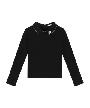 Dolce & Gabbana Logo-embroidered Peter Pan-collar Blouse